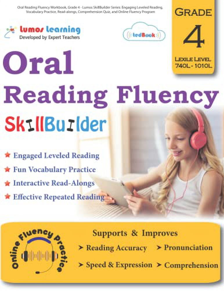 Pre-Owned Oral Reading Fluency Workbook, Grade 4 - Lumos SkillBuilder ...