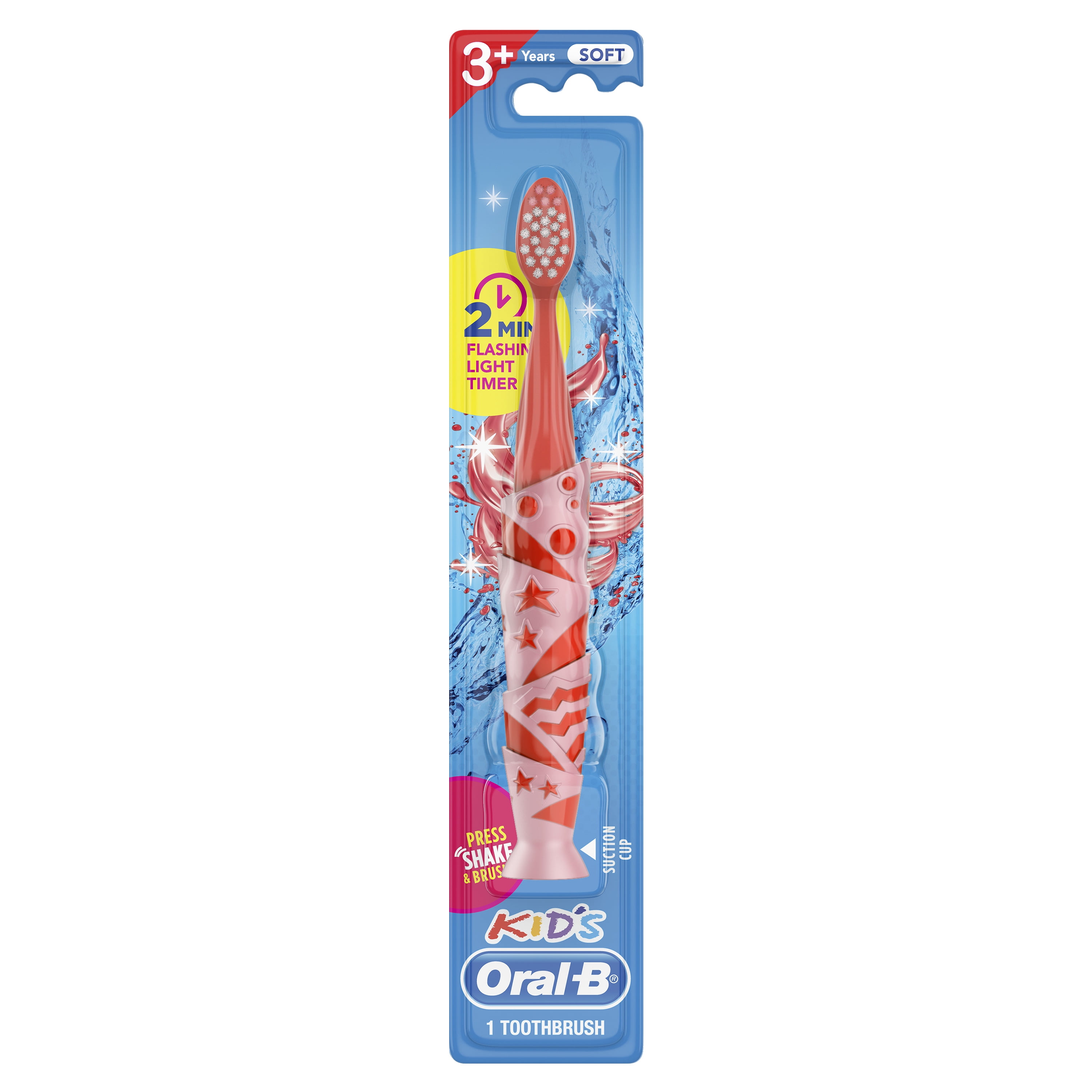 Oral-b kids timer with lights toothbrush, pink, 1 count - Walmart.com