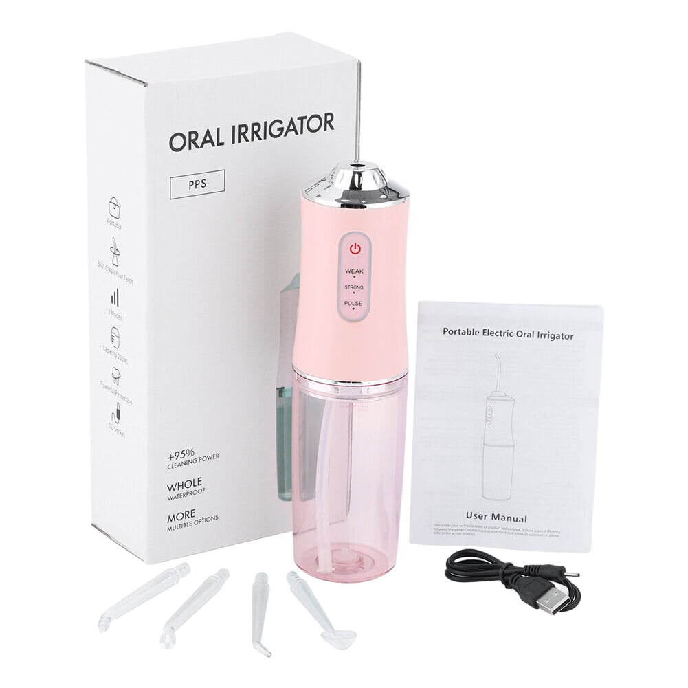 Oral irrigator portable dental water flosser usb rechargeable water jet ...