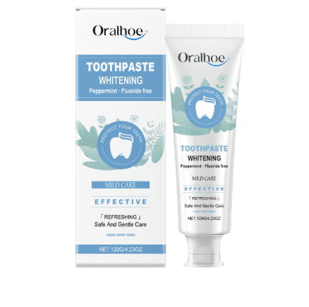 Oralhoe Mint Toothpaste Gently Cleans Tooth Stains Yellow Shine Teeth ...