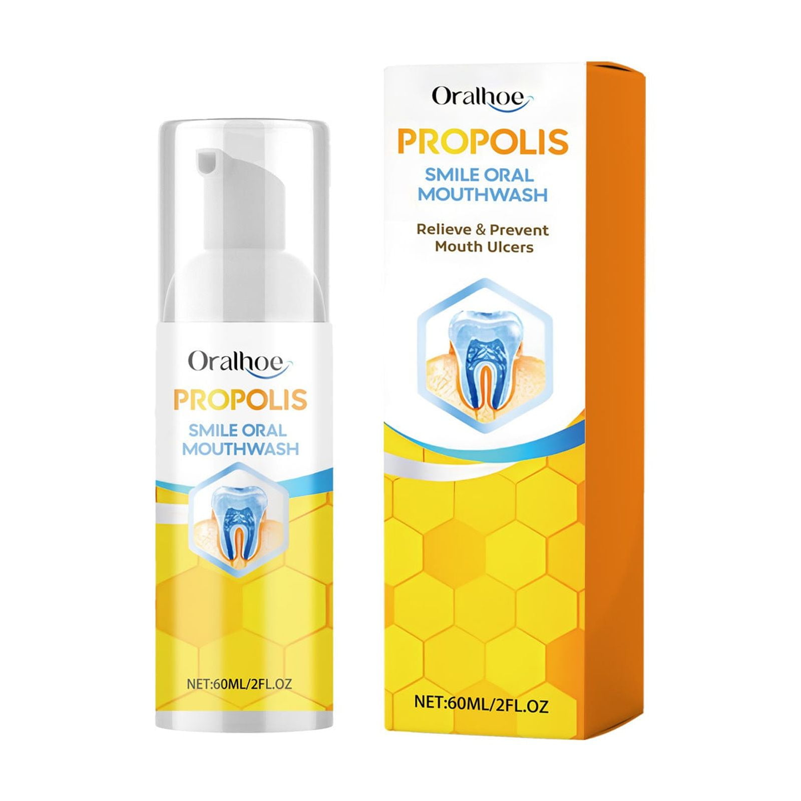 Oralhoe Propolis Smile Oral Mouthwash Relieve & Prevent Mouth Ulcers ...