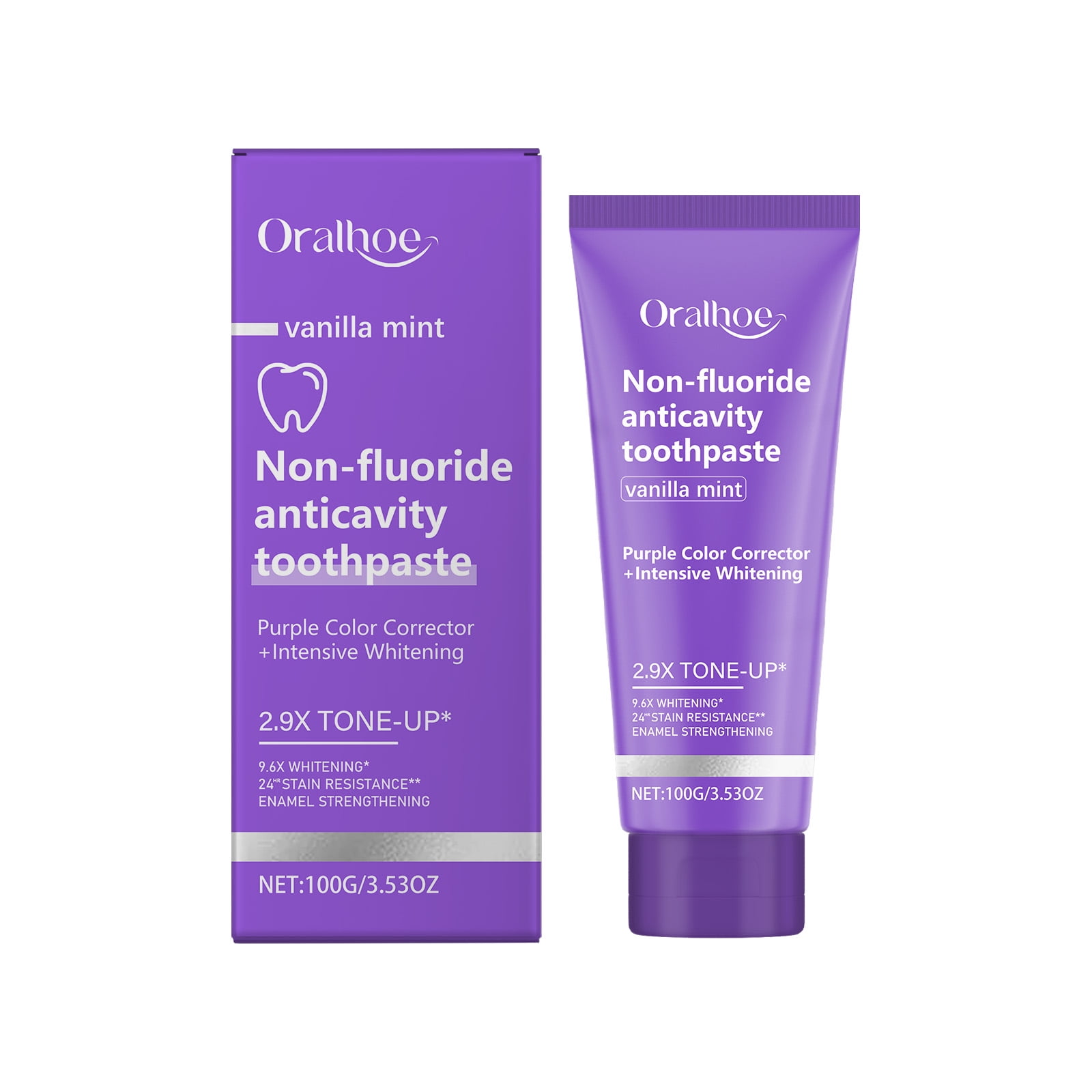 Oralhoe Purple Glow Toothpaste Toothpaste that gently cleans yellow ...