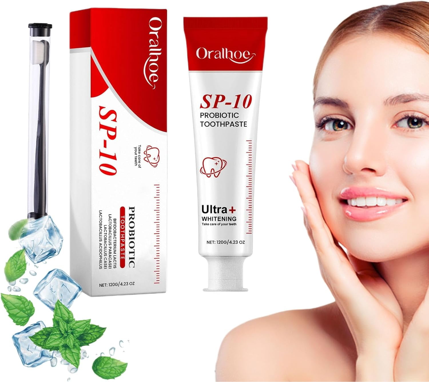 Oralhoe Toothpaste, Oralhoe SP-10 Probiotic Toothpaste, Ultra Whitening ...