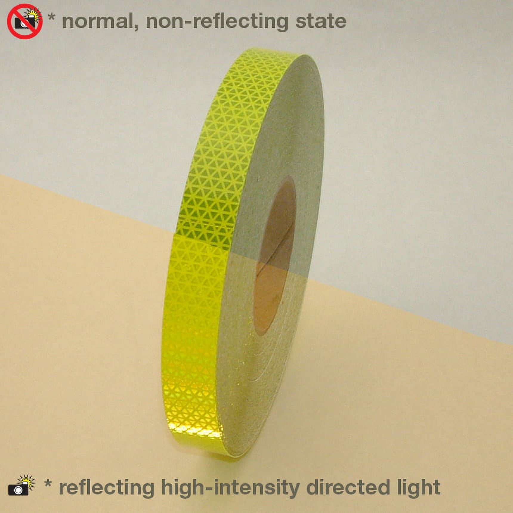 Oralite (Reflexite) V98 Microprismatic Conspicuity Tape: 1 in x 50 yds. (Fluorescent Lime Yellow ...