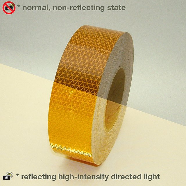 Oralite (Reflexite) V99 School Bus Microprismatic Conspicuity Tape: 2 in x 30 ft. (Yellow ...