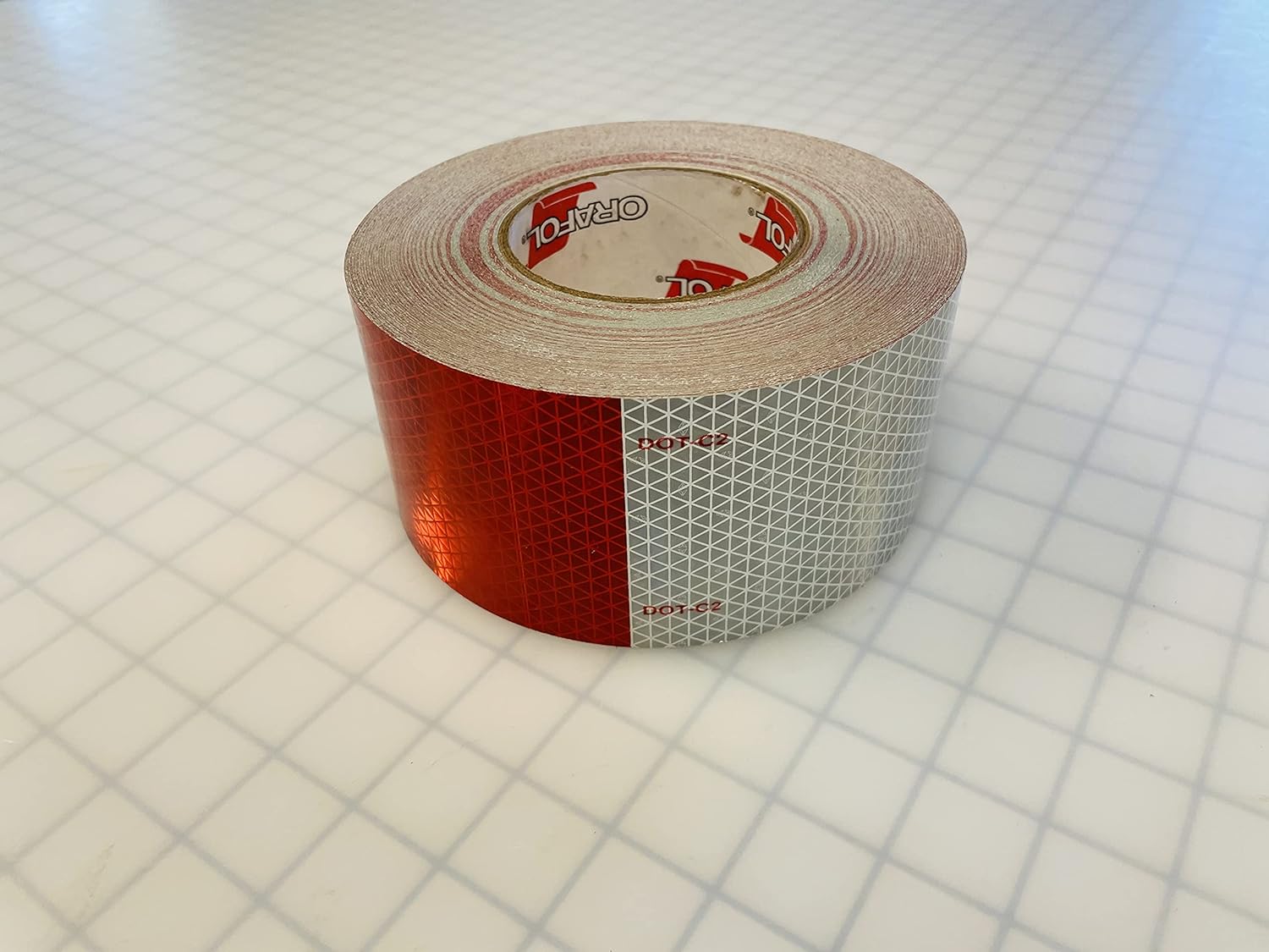 Oralite V92/150 Reflexite V92 Day Bright Micro Prismatic Conspicuity Tape: 2" x 50 yd, Red/White ...