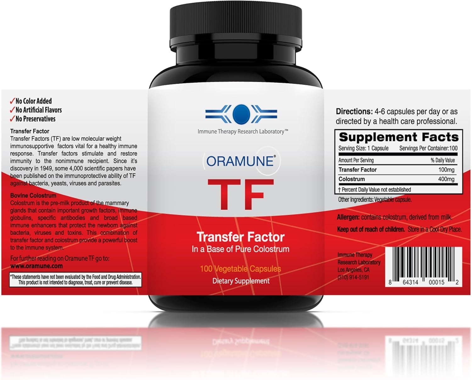 Oramune TF Immune Support Supplement with Transfer Factor and Pure ...