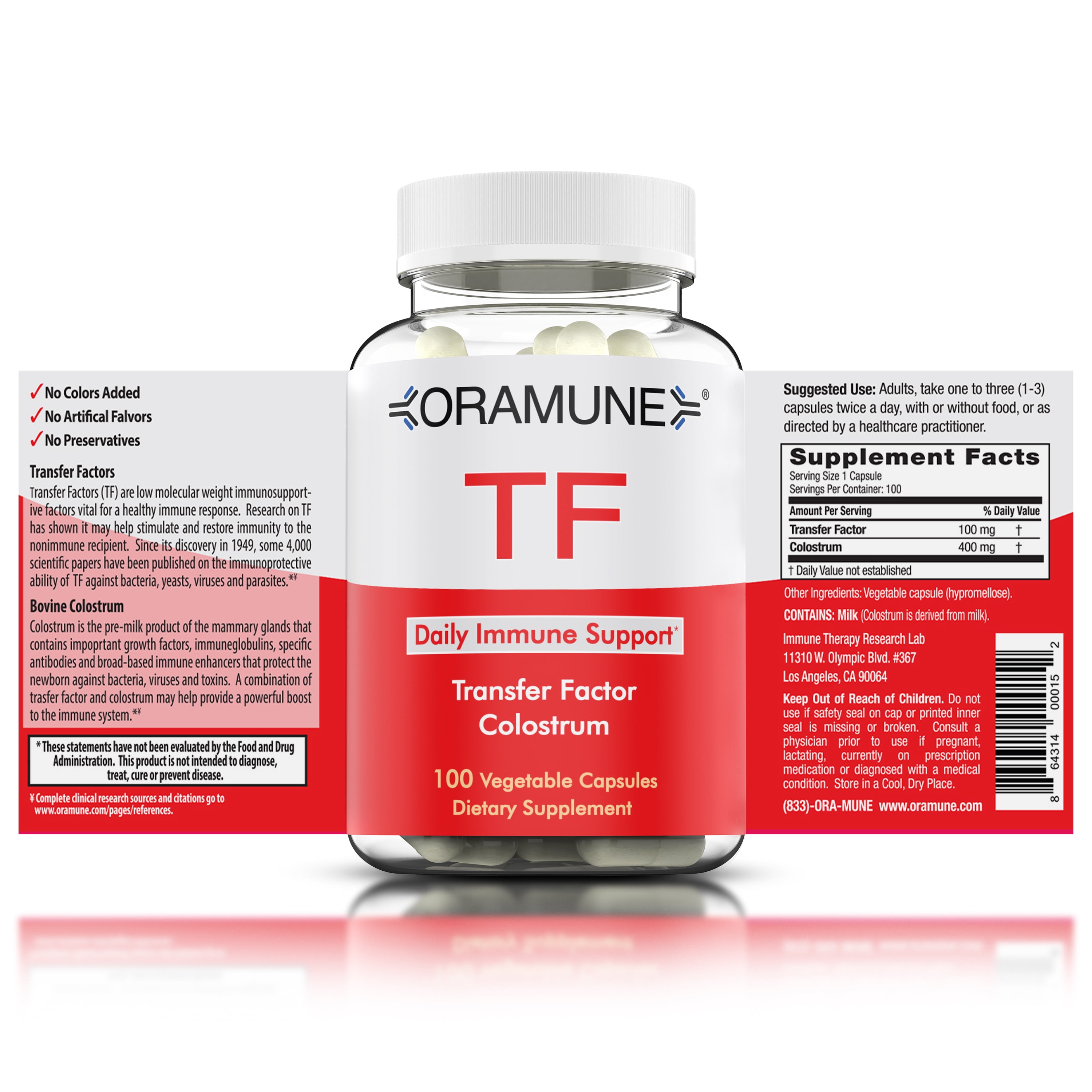 Oramune TF Immune Support Supplement with Transfer Factor and Pure ...