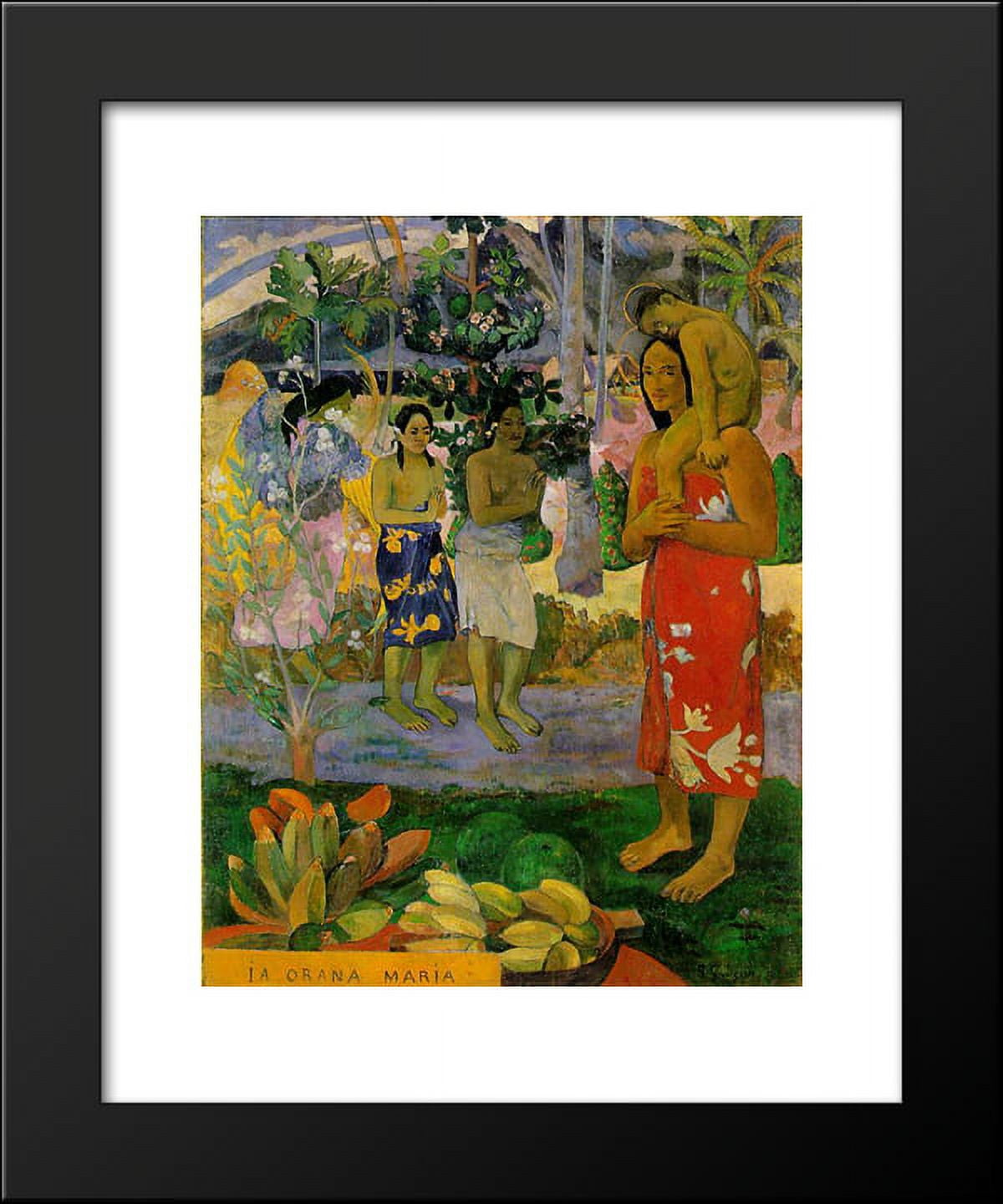 Orana Maria (We Hail Thee Mary) 20x24 Framed Art Print by Paul Gauguin ...