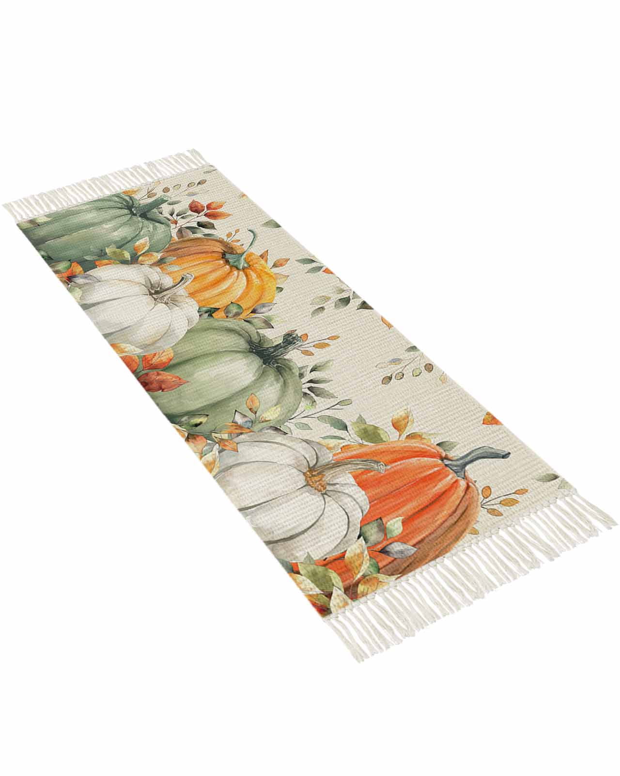 Orang Sage Green White Pumpkin Rugs for Entryway 2'x5', Laundry Room ...
