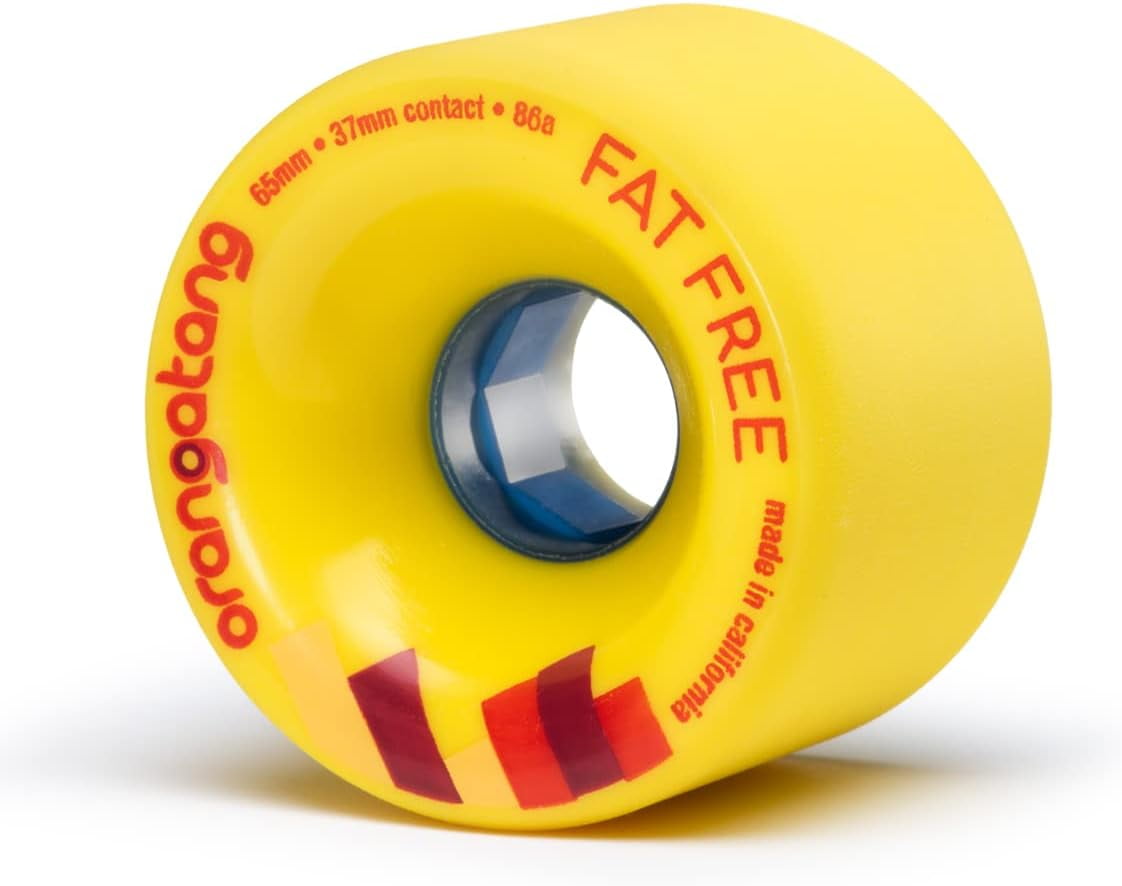 Orangatang Fat Free 65 mm Freeride Longboard Skateboard Wheels (Set of ...