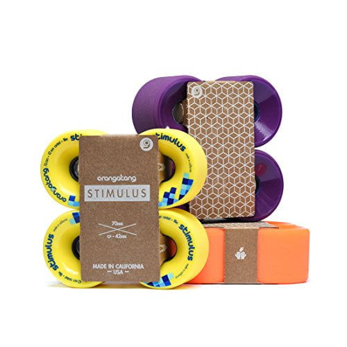 Orangatang Stimulus 70 mm Freeride Longboard Skateboard Wheels (Set of ...