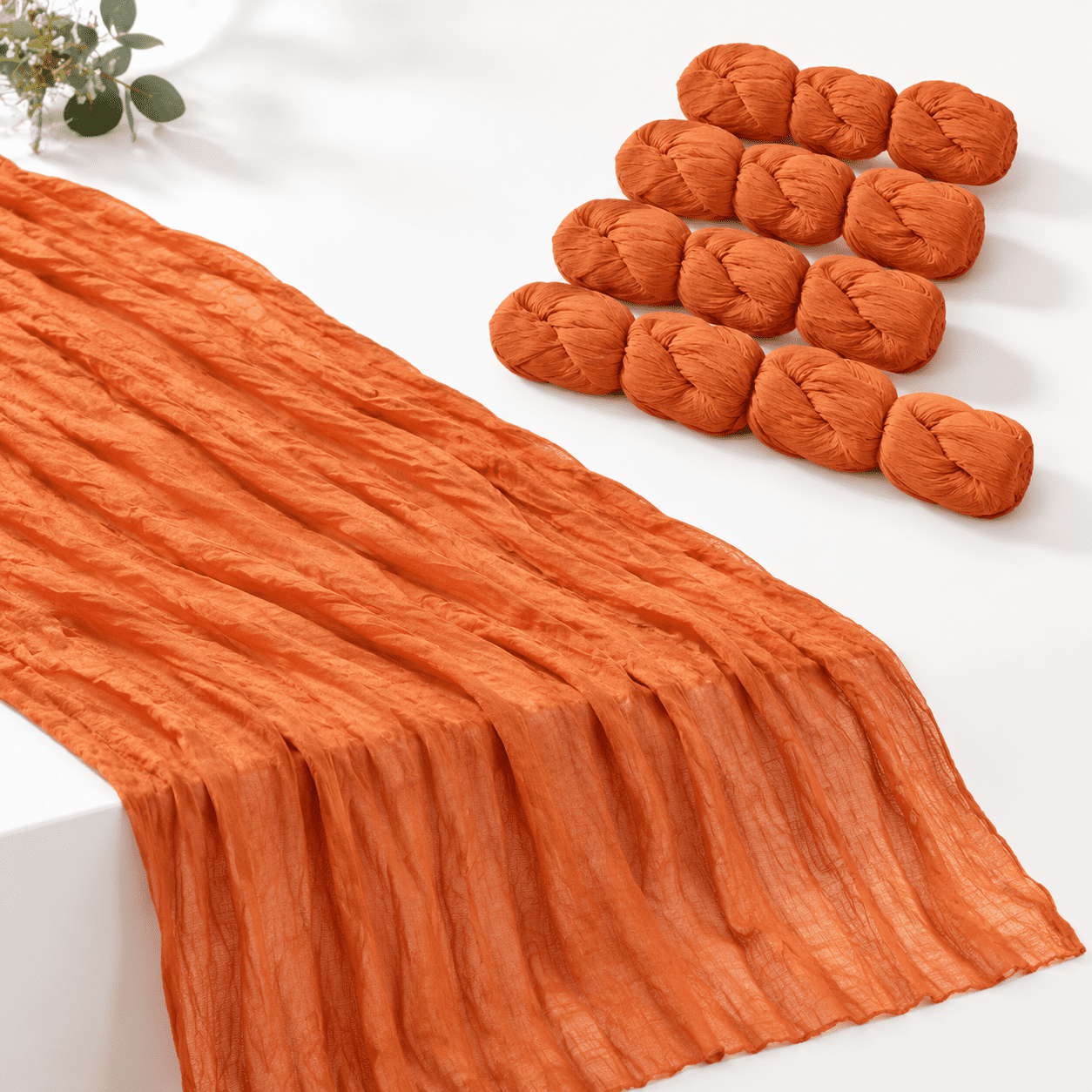 Orange 12 Pack Cheesecloth Table Runners Boho Farmhouse Decor - Walmart.com