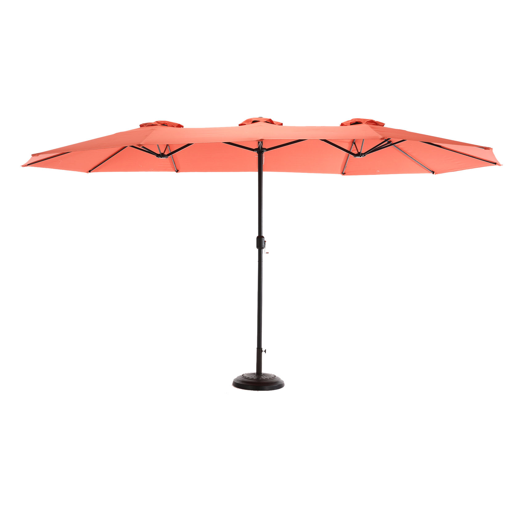 Orange 14.8 Ft Double - Sided Garden Umbrella / Effective Shading with Steel Frame - Walmart.com