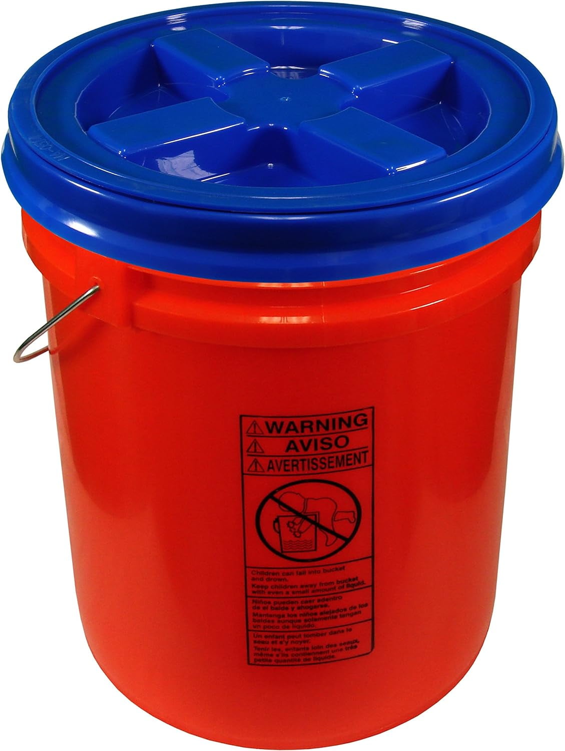 Orange 5 Gallon 90 Mil Bucket With Gamma Seal Lid (Blue) - Walmart.com