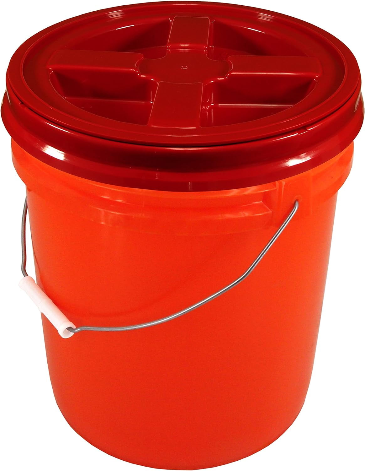 Orange 5 Gallon 90 mil Bucket with Gamma Seal Lid(Red) - Walmart.com