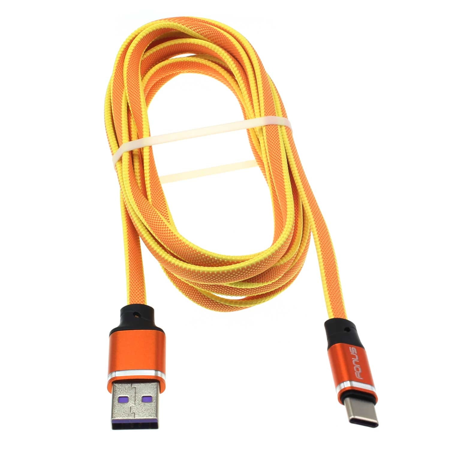 Orange 6ft USB Cable for HMD Vibe/Skyline - Type-C Charger Cord Power ...