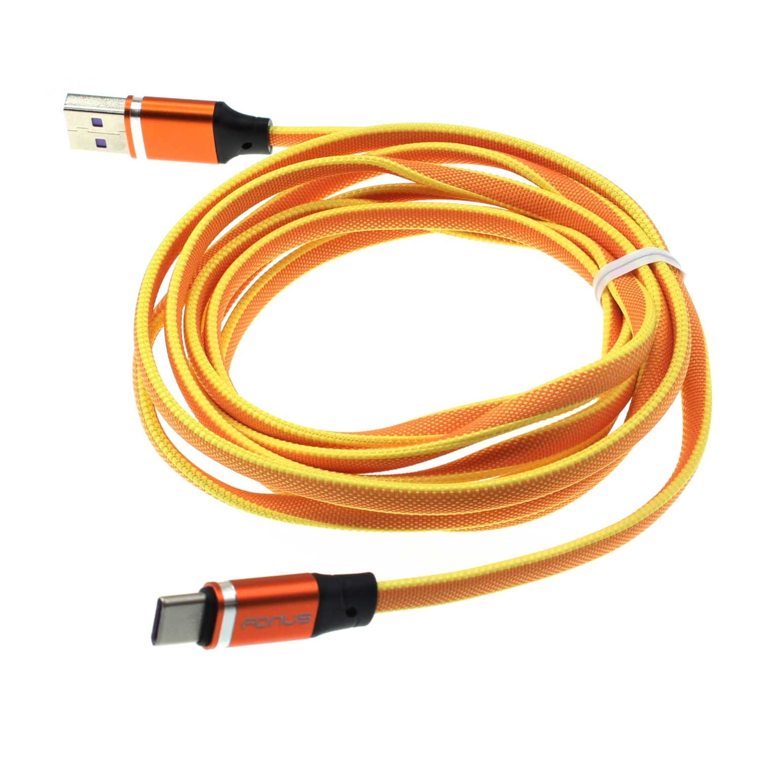 Orange 6ft USB Cable for Samsung Galaxy A55/A35/A25 5G - Type-C Charger ...