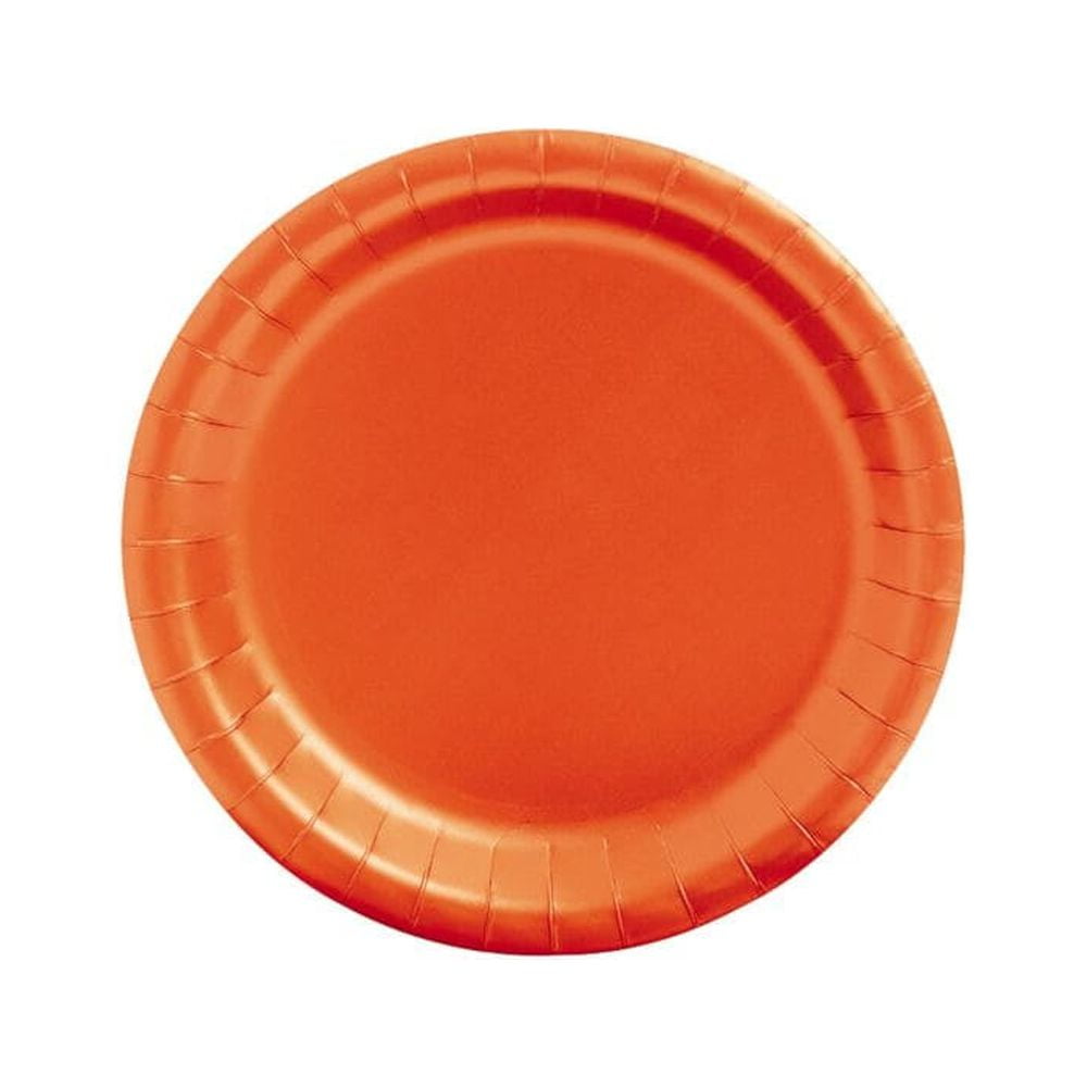 Orange 7" Paper Plates 24Pc - Party Supplies - 24 Pieces - Walmart.com
