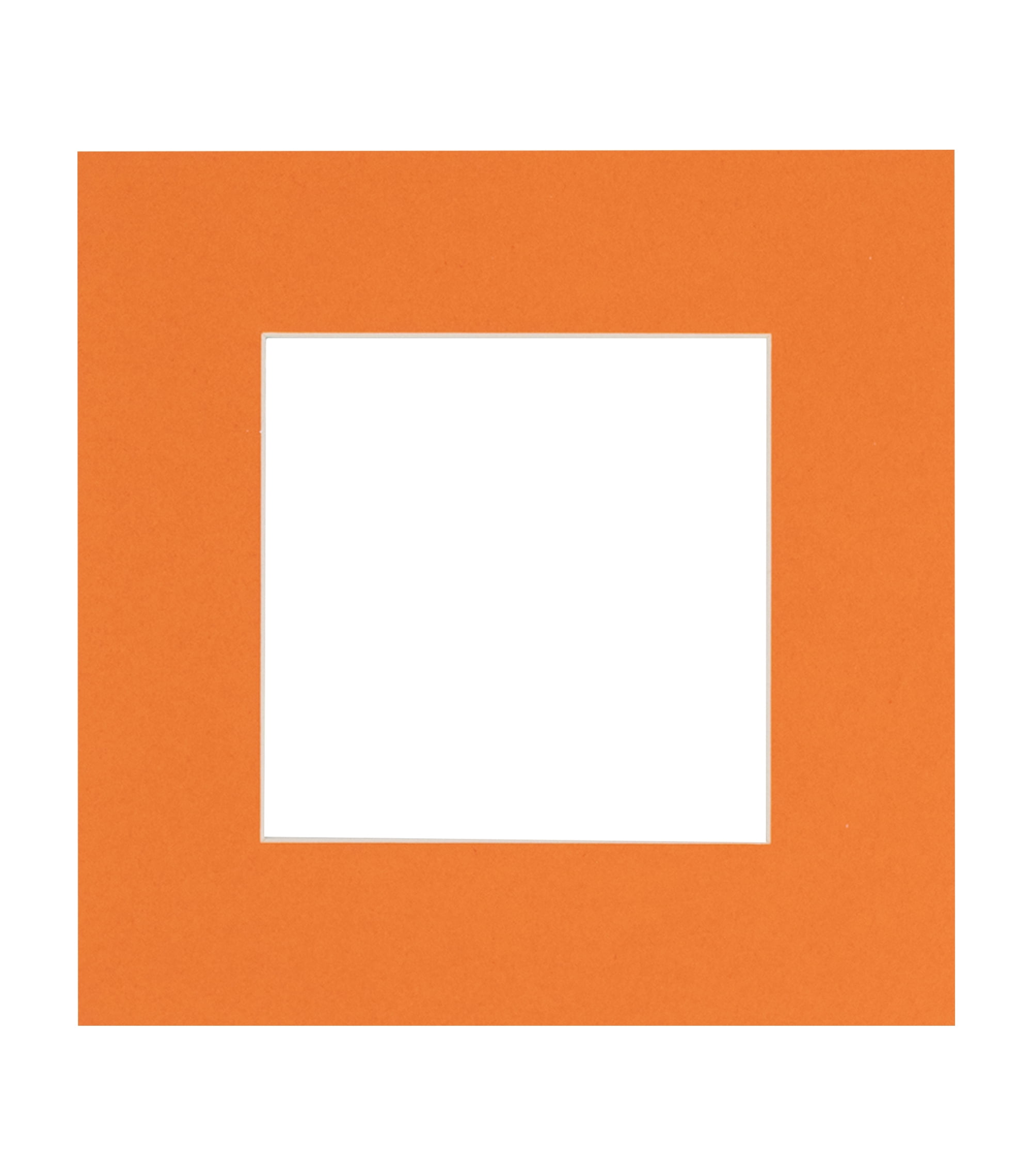 Orange Acid Free 12x12 Picture Frame Mats with White Core Bevel Cut for ...
