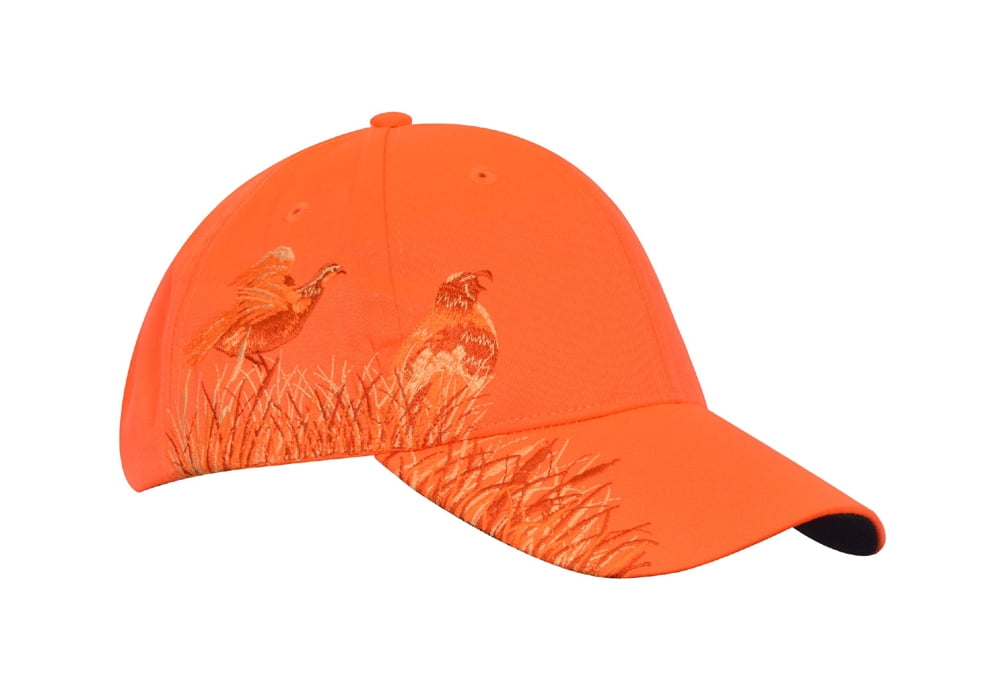 KC Caps Unisex Adjustable Blaze Orange Hunting Hat with Quail ...