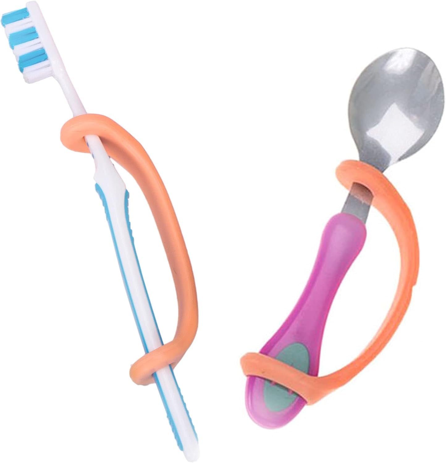 Orange Adjustable Utensil Holder, Adaptive Aids for Disabled to hold ...