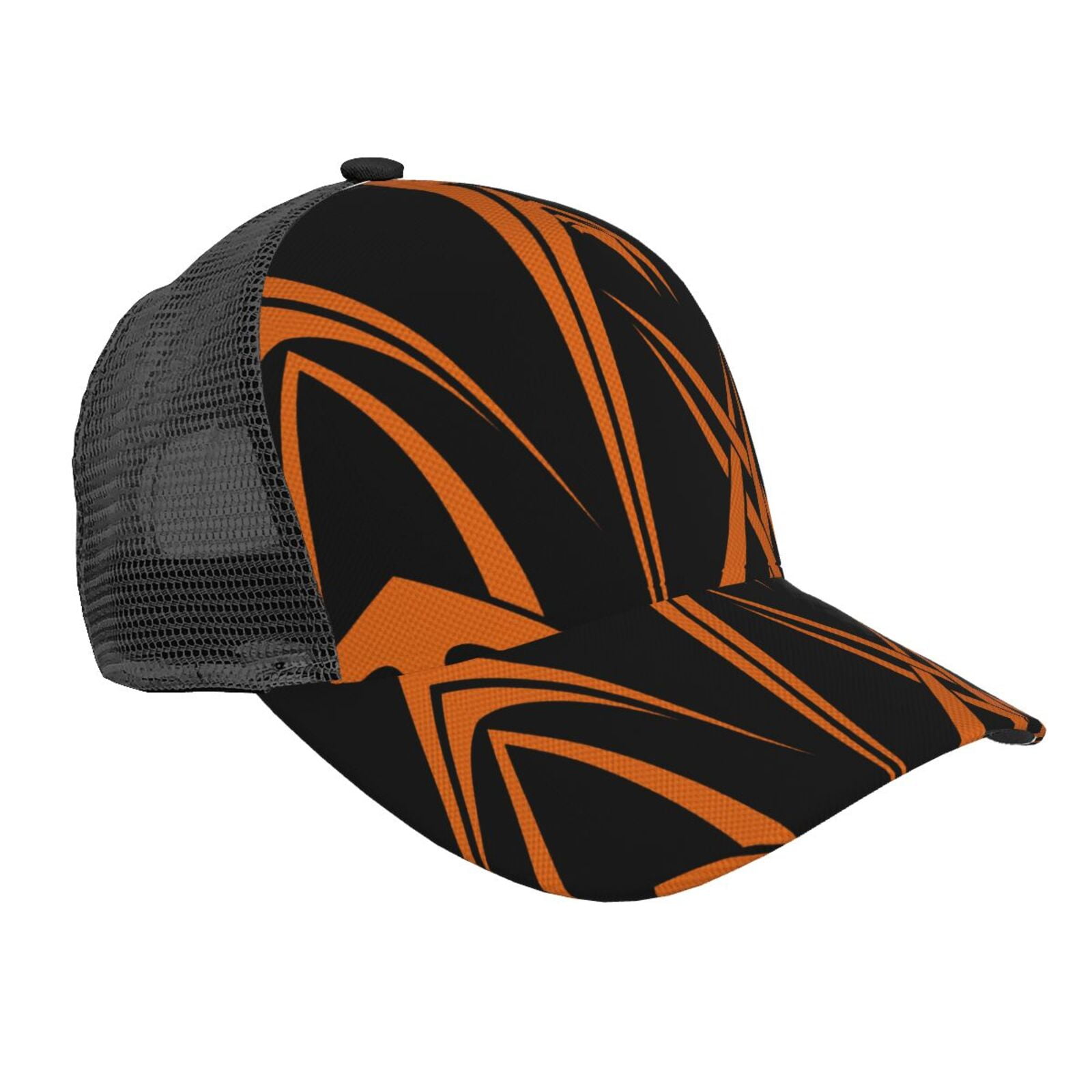 Orange And Black Background Snapback Trucker Hats Baseball Caps ...