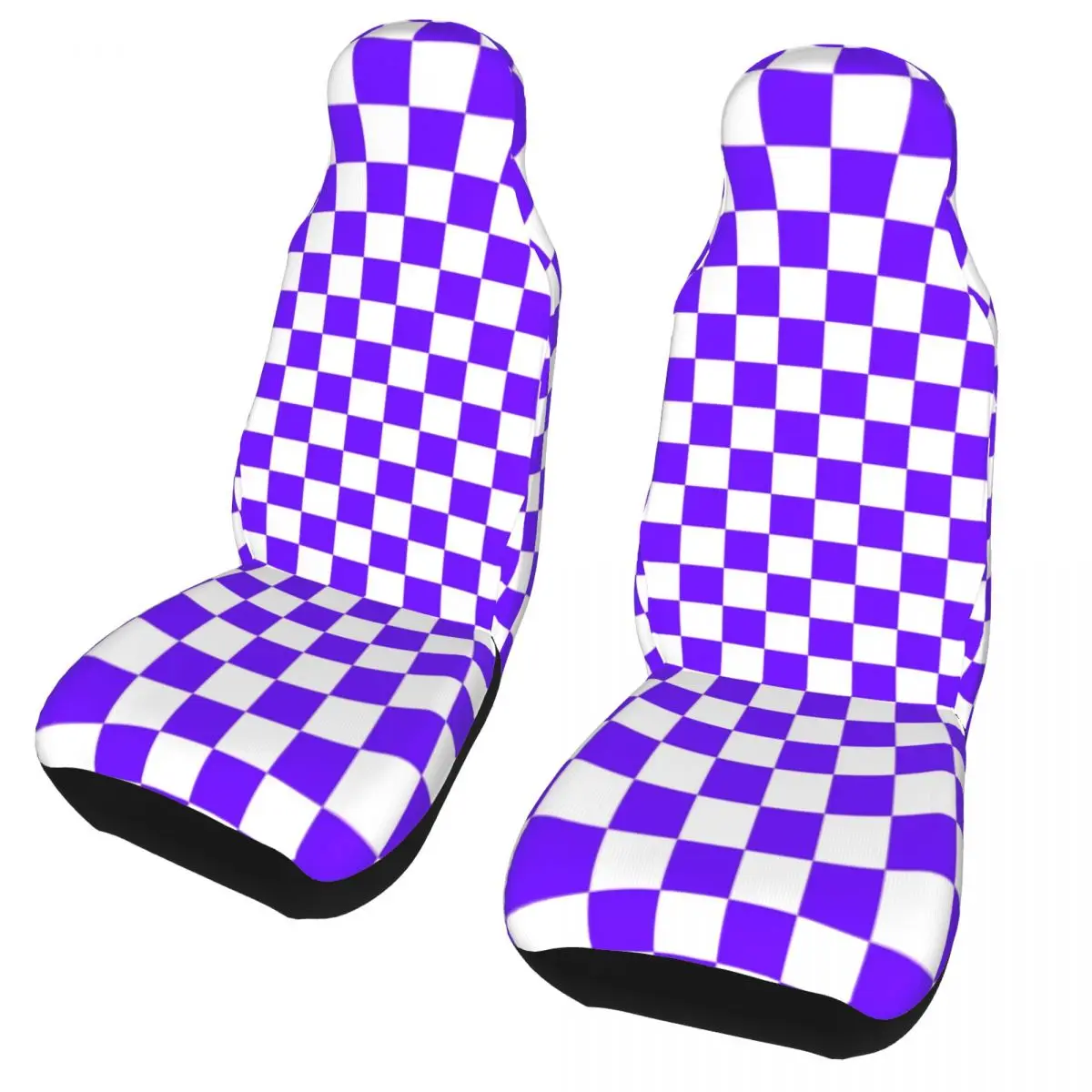 Orange And Black Checkered Pattern Car Seat Cover Plaid Seat Covers for ...