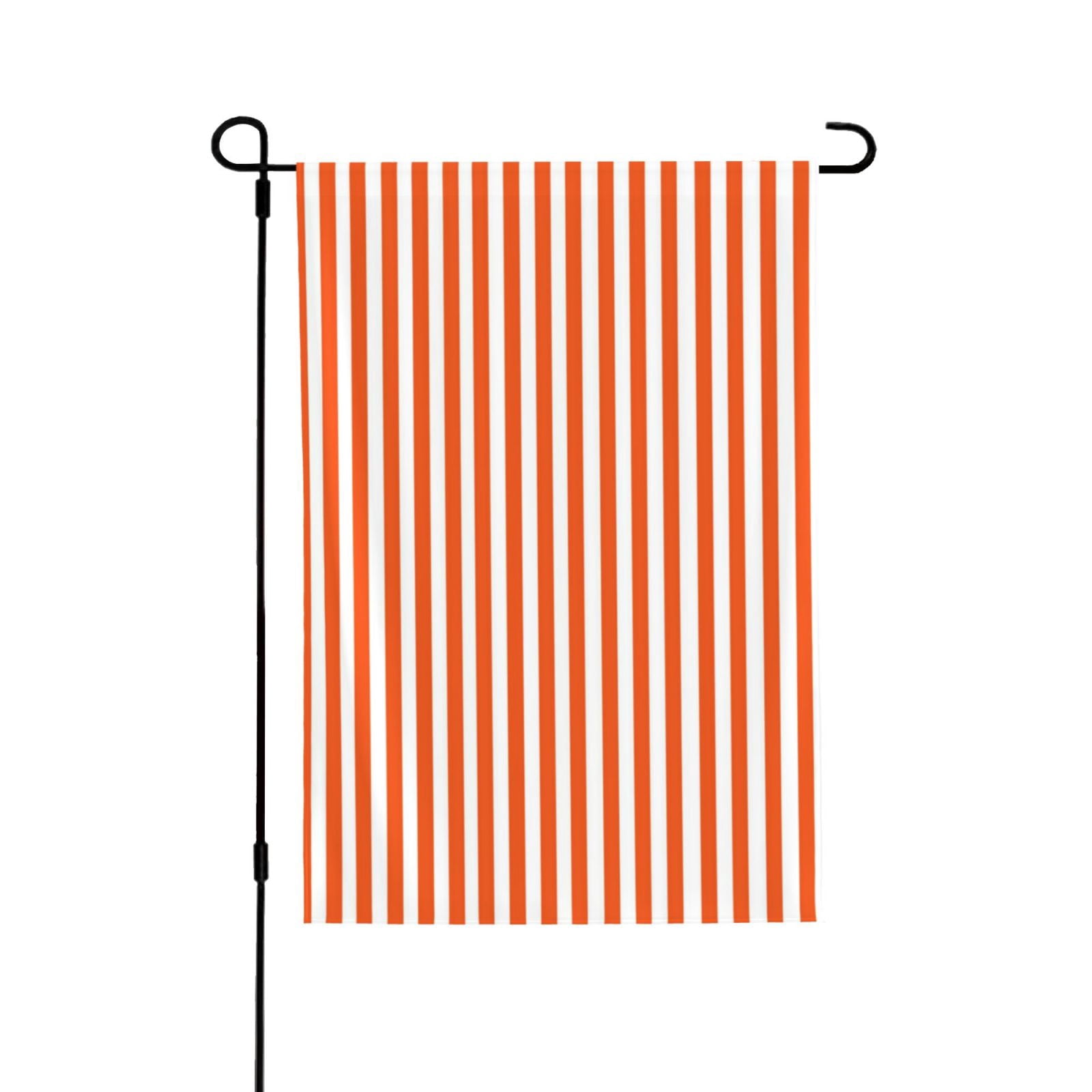 Orange And White Striped Welcome Large House Flag Vertical Double Sided ...