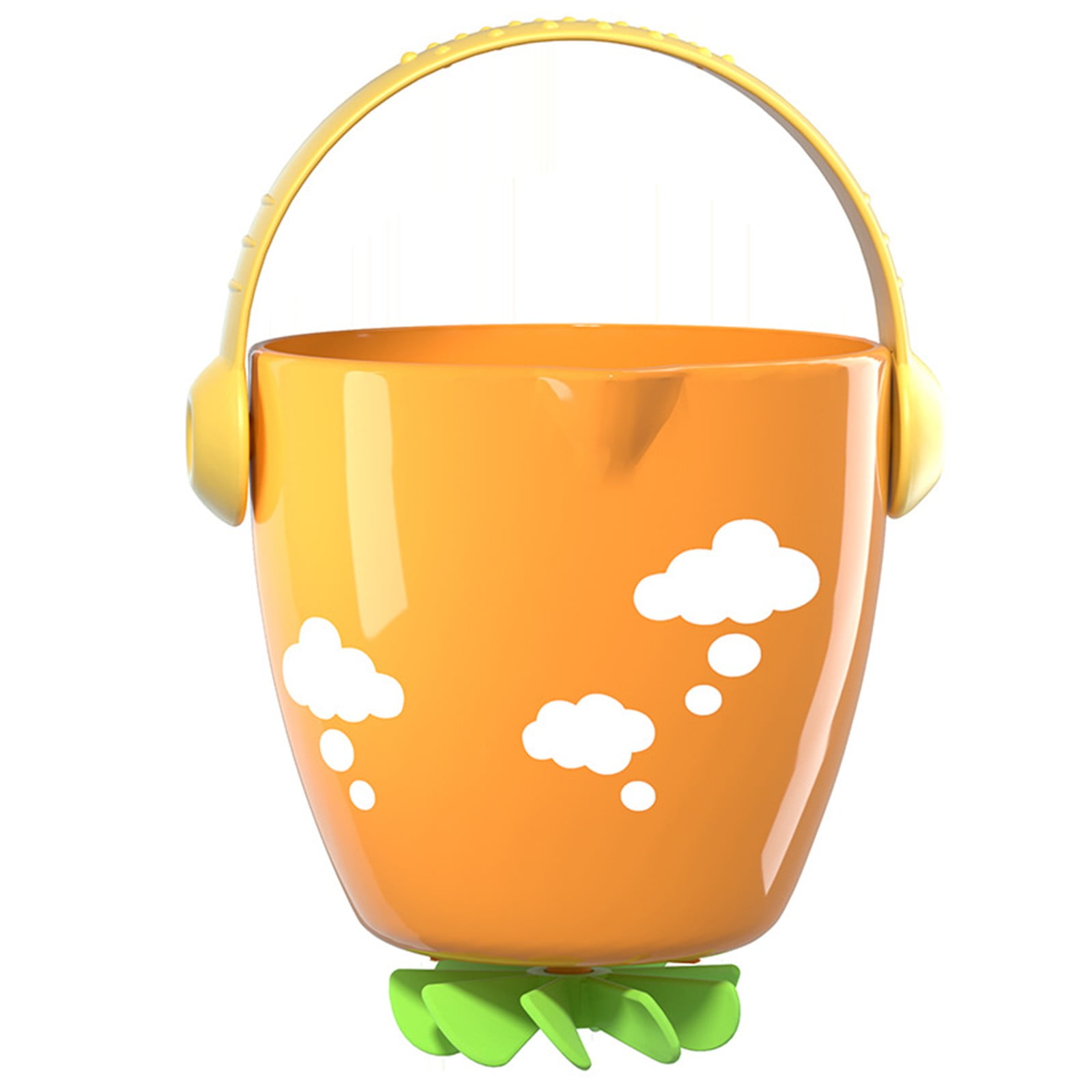 Orange Babies Bath Toys Mini Shower Bucket Stacking Colorful Water Play ...