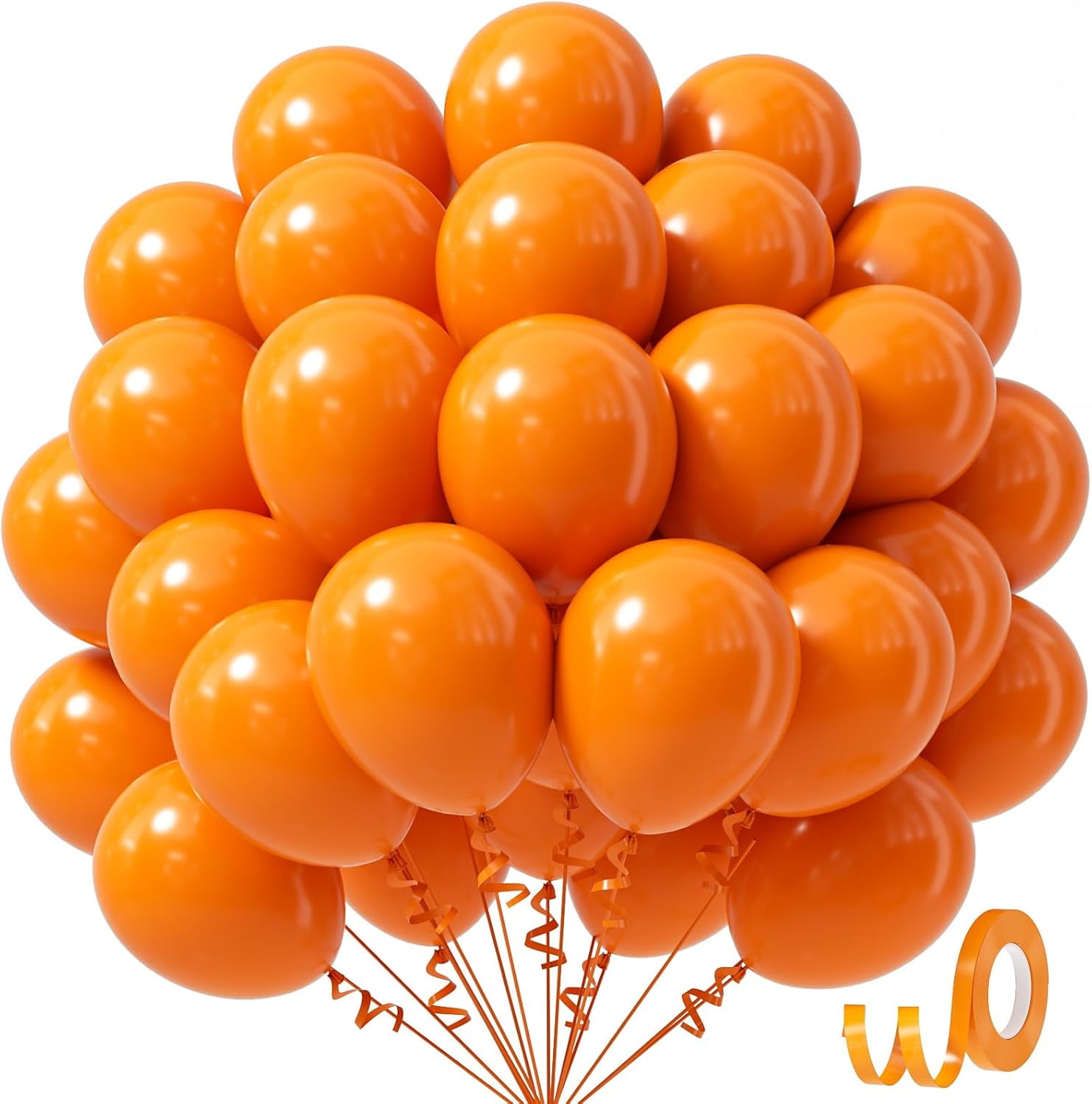 Orange Balloons 12 inch, Orange Latex Balloons 50pcs Party Balloons for ...