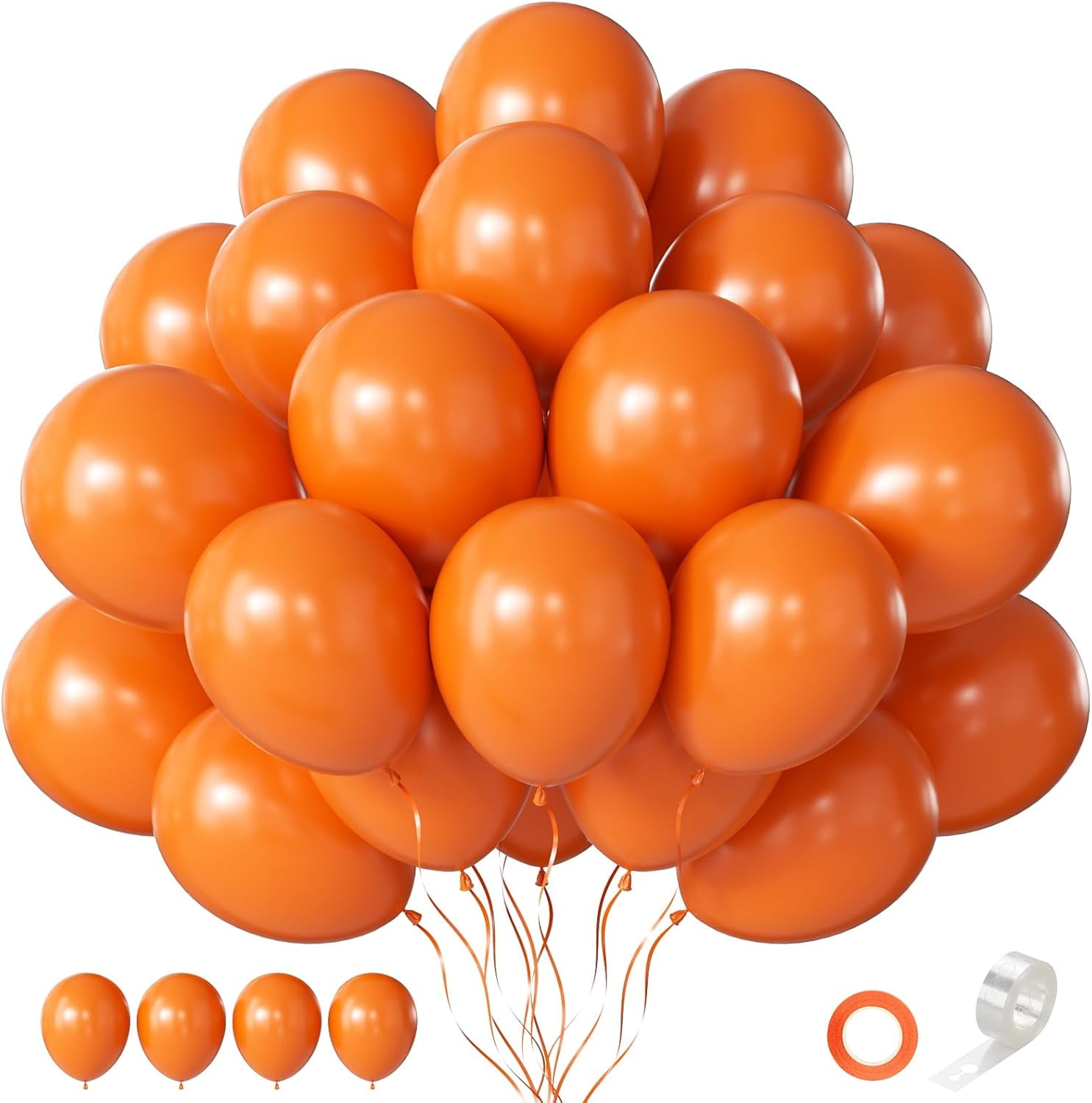 Orange Balloons, 60 PCS Orange Balloons 12 Inch Latex Balloon for ...