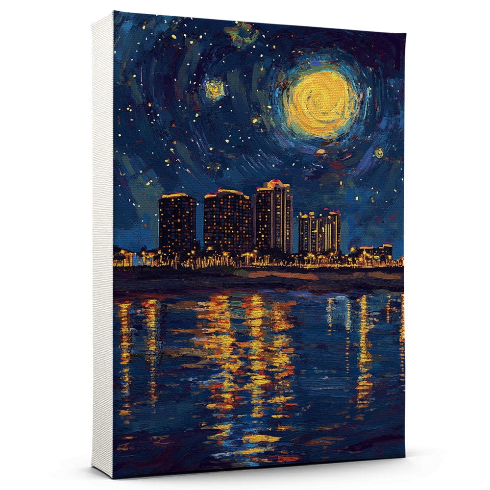Orange Beach Travel Canvas Prints, Alabama Starry Night Travel decor ...