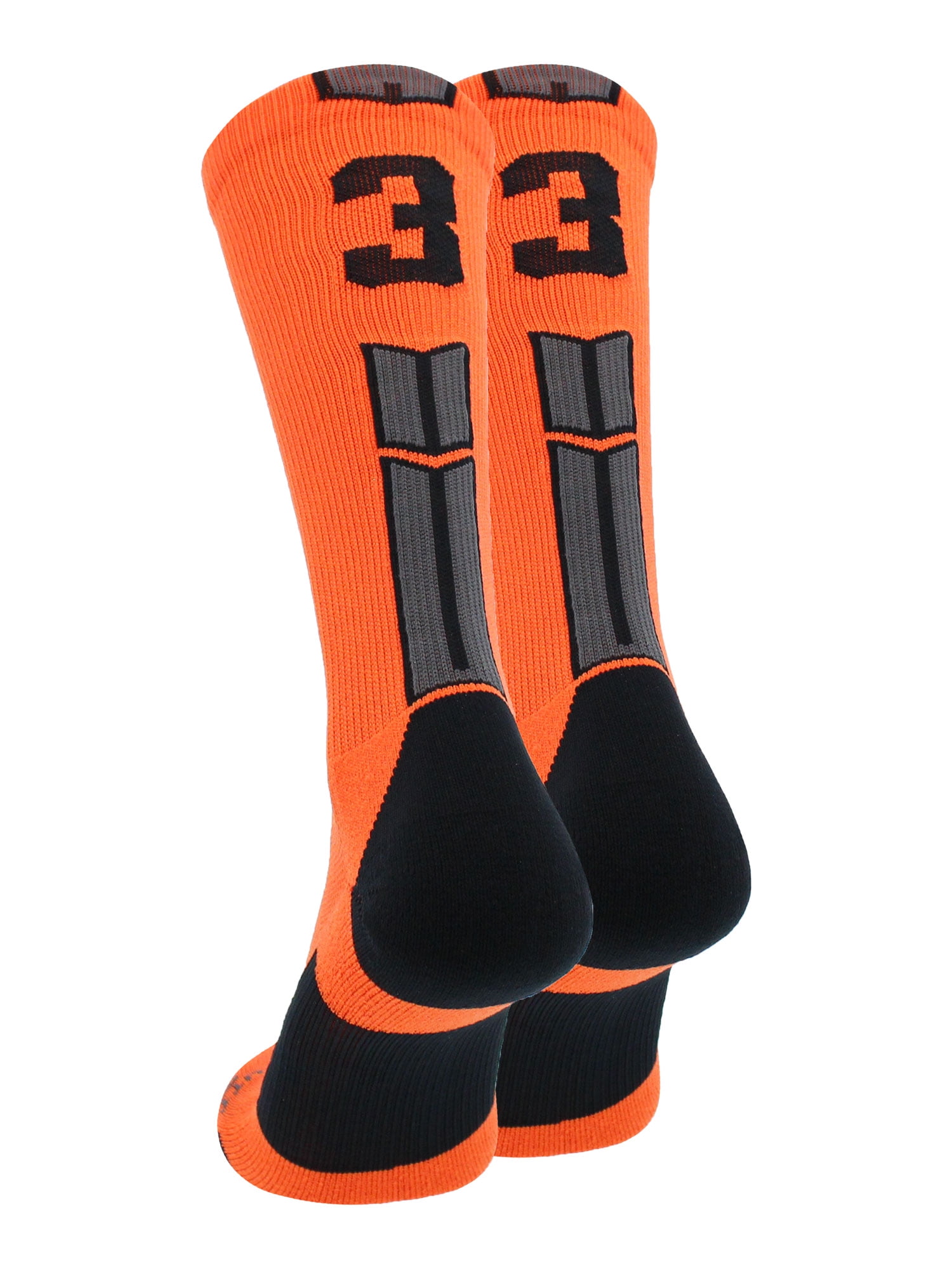 Orange/Black Player Id Crew Number Socks (#33, Large) - Walmart ...