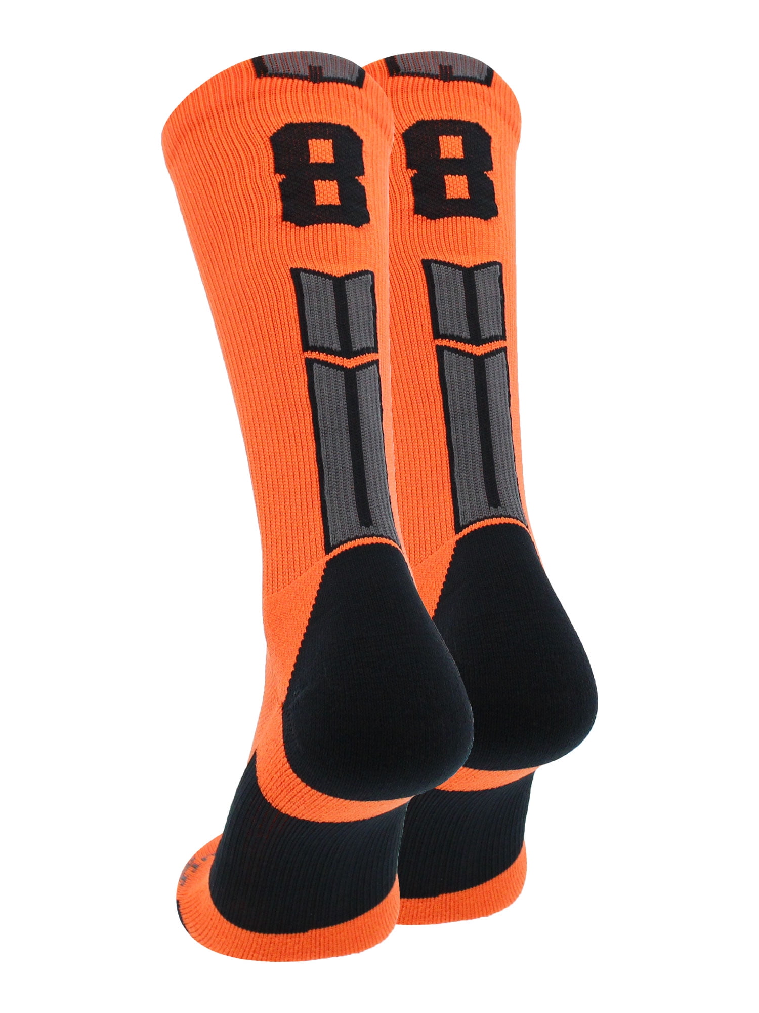 Orange/Black Player Id Crew Number Socks (#88, Medium) - Walmart.com