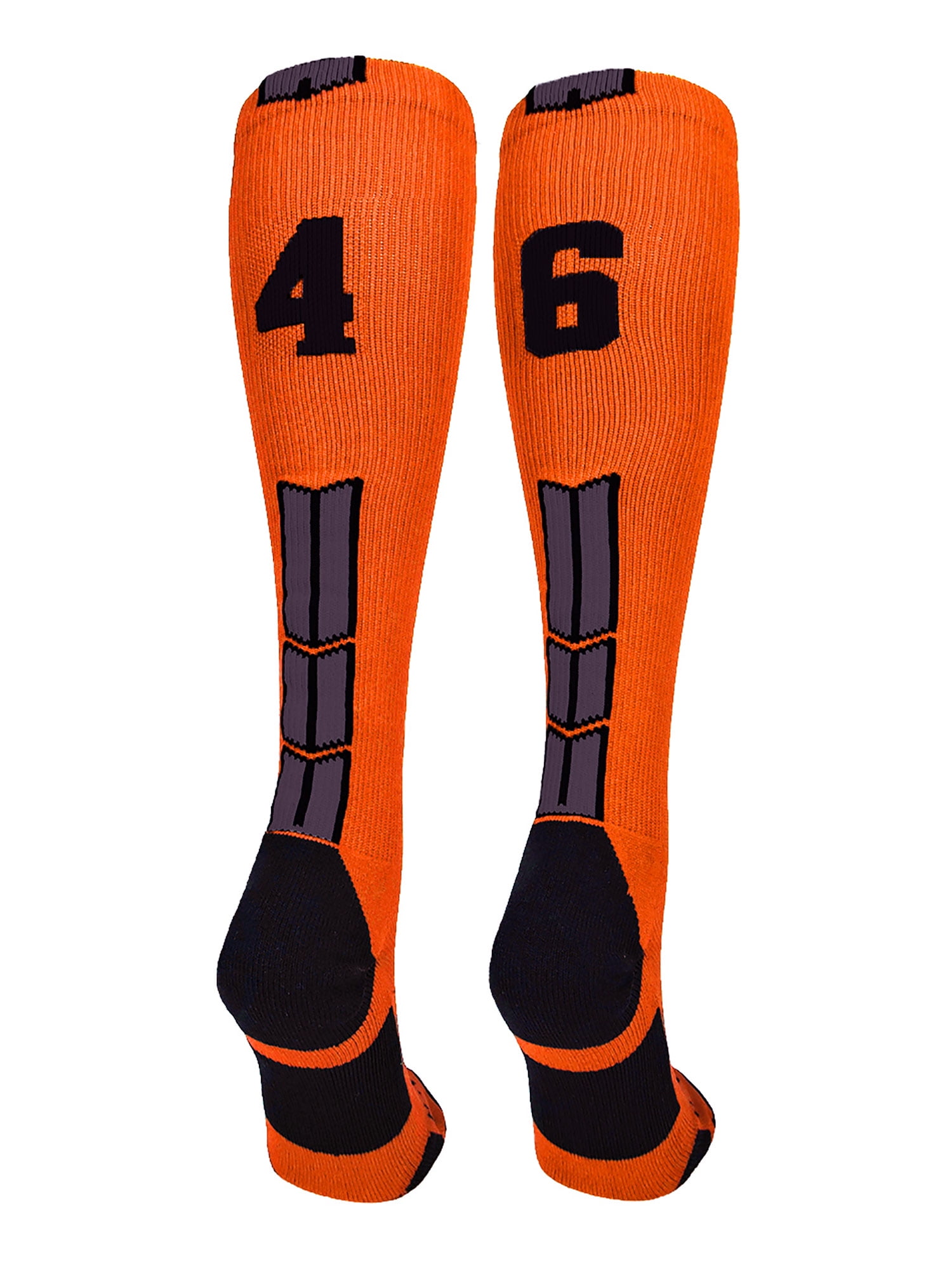 Orange/Black Player Id Over the Calf Number Socks (#46, Small ...