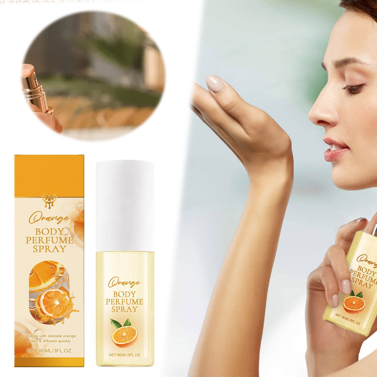 Orange Body Perfume Spray Elegant Fresh And Fragrant Portable Fruit ...