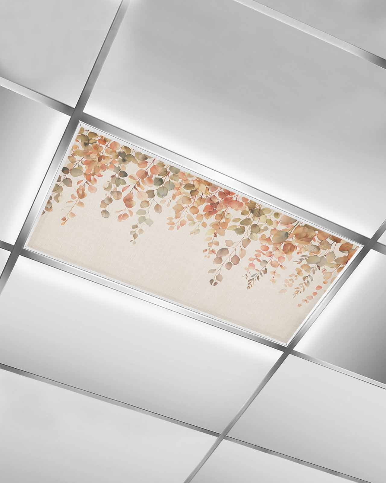 Orange Botanical Fluorescent Light Covers for Ceiling Lights 4x2 feet,1 ...