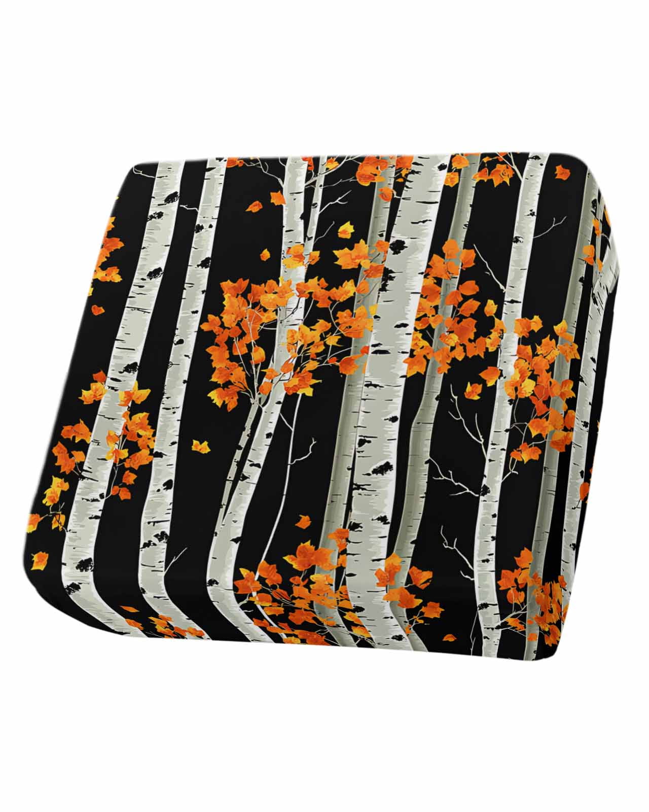 Orange Botanical Sofa Couch Cushion Covers Washable, Removable ...