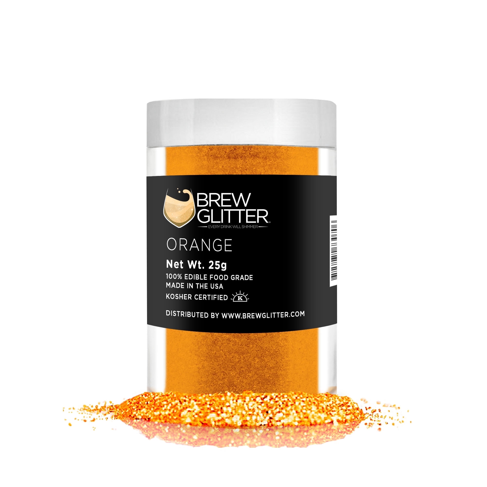 Brew Glitter - Orange Edible Drink Glitter - Bold Sparkle, Beverage ...