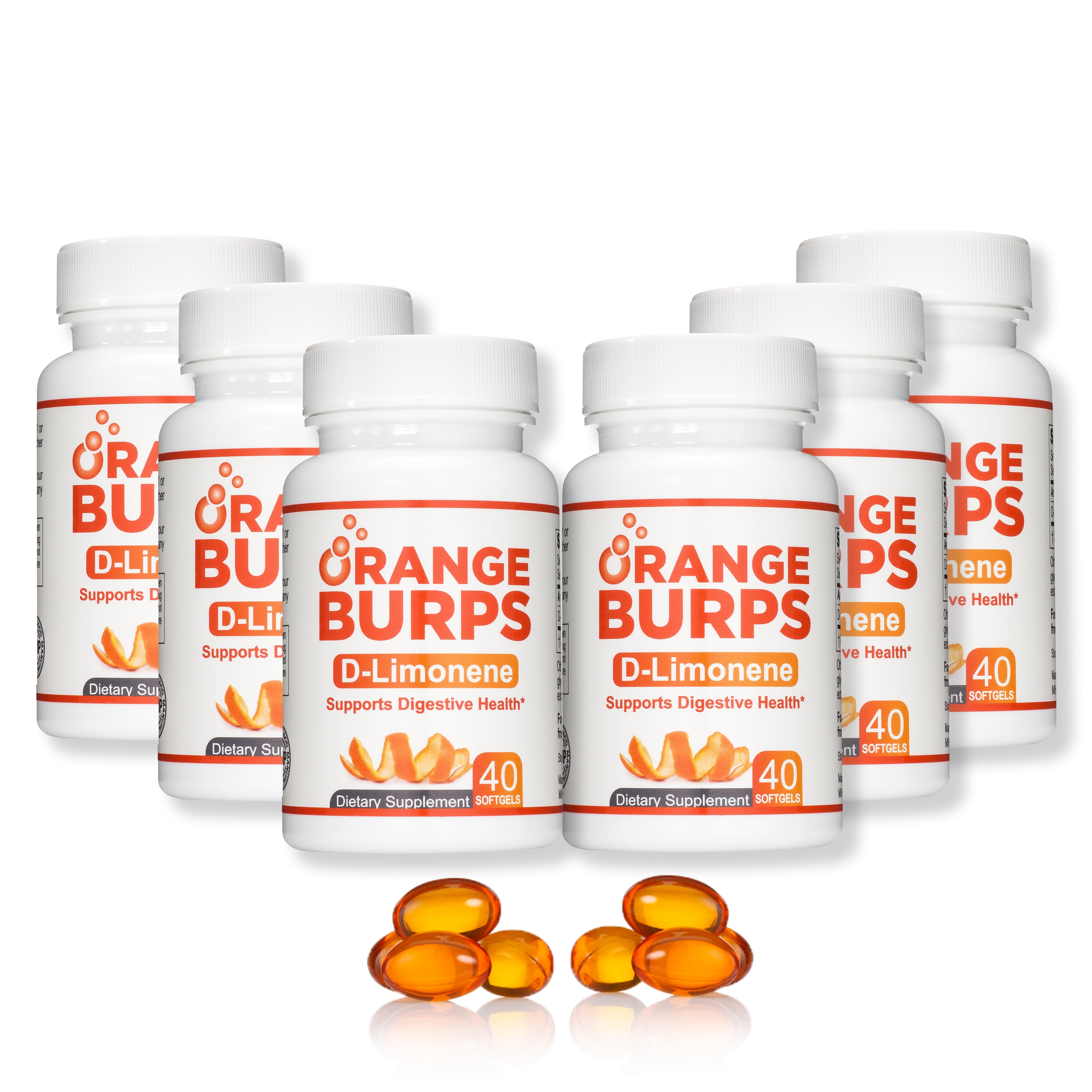 Orange Burps D-Limonene Digestive Health Dietary Supplement - Support ...