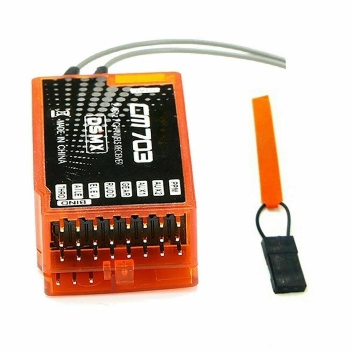 Orange CM703 7CH DSMX Compatible Receiver– 2.4GHz 7-Channel RC Receiver ...
