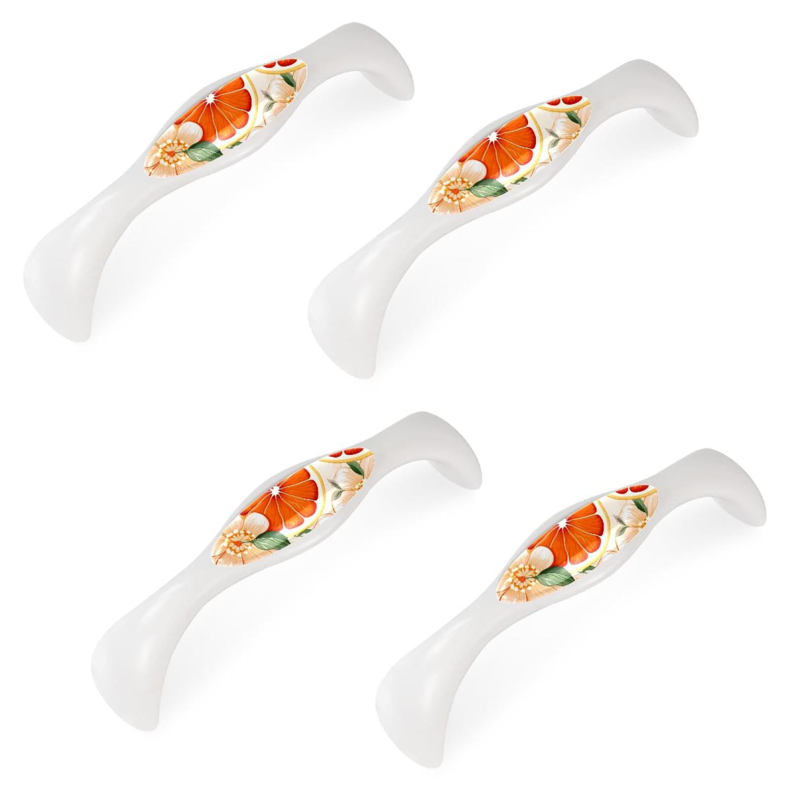 Orange Cabinet Pulls Knobs 4 Pack Cabinet Handles Kitchen Hardware ...