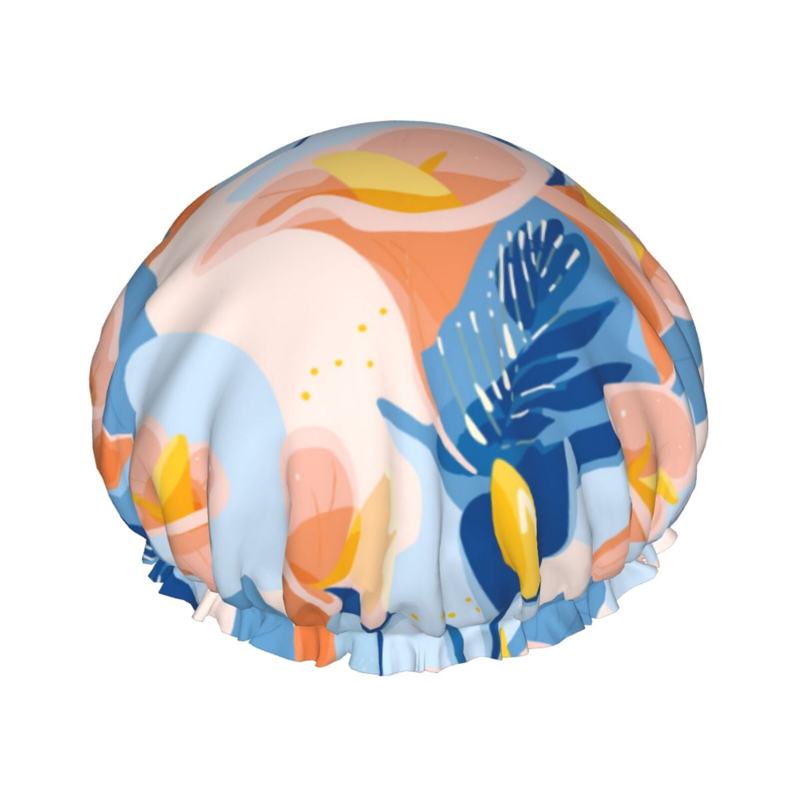 Orange Calla Lily Flowers Shower Cap, Reusable Bath Hair Hat for all ...