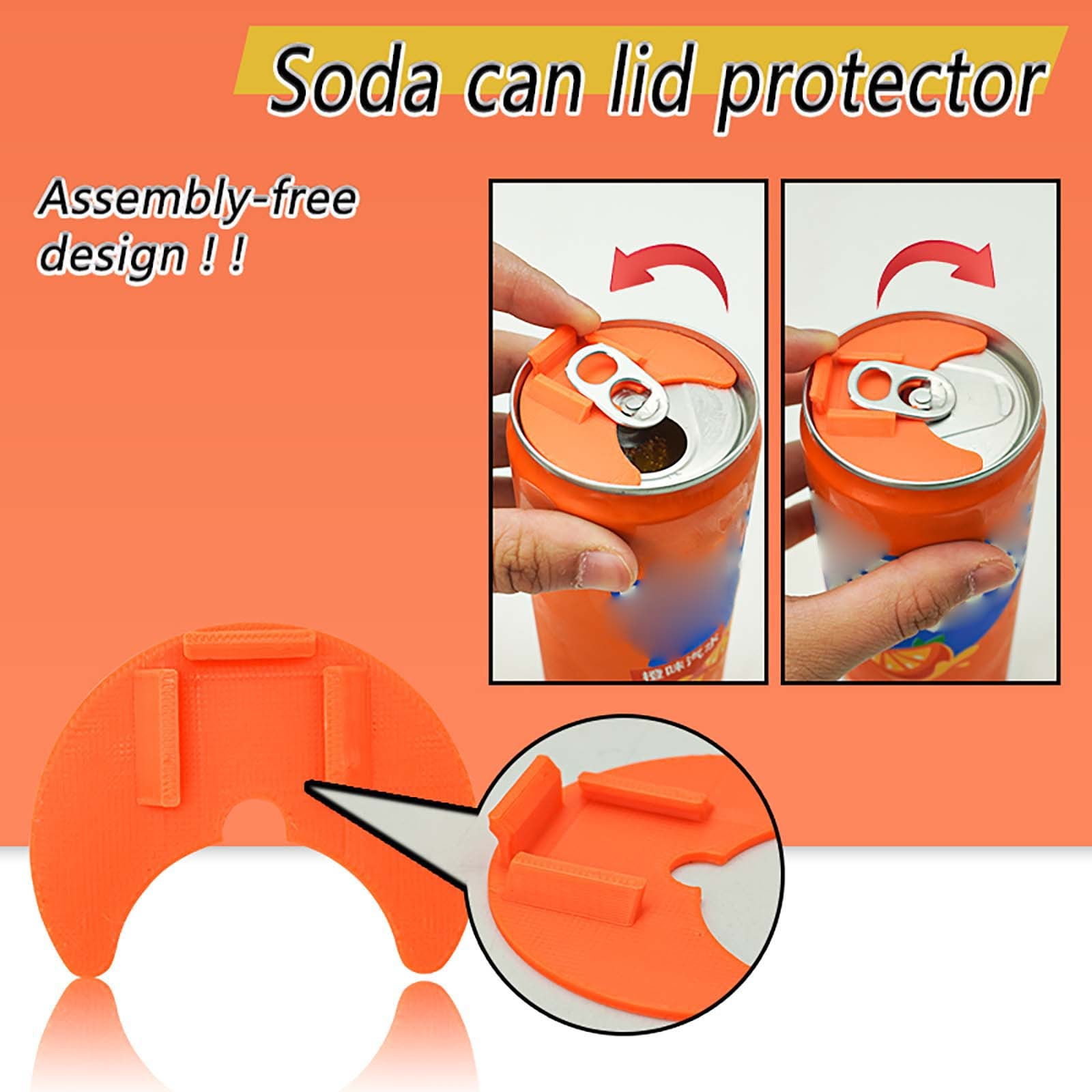 Orange Can Protector Seal And Your Unfinished Beverages With Ease,Soda ...