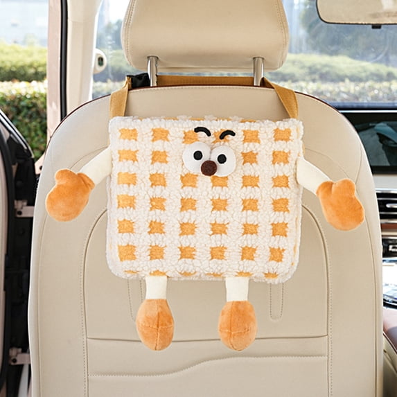 Orange Car Rear Seat Storage Finishing Box, Cartoon Car Trash Can ...