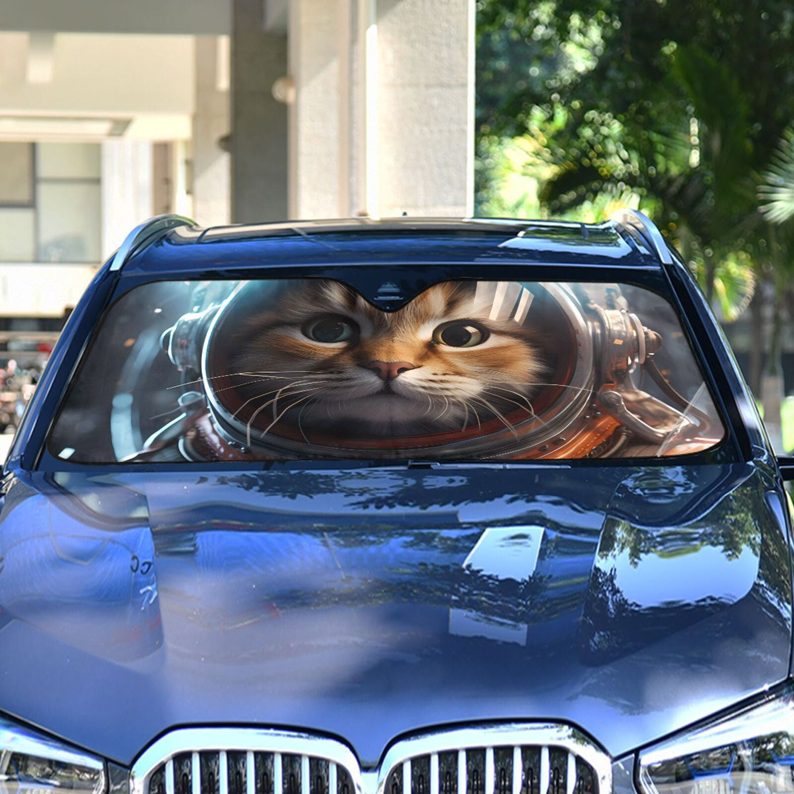 Orange Cat Astronaut Automotive Front Car Windshield Sun Shade ...