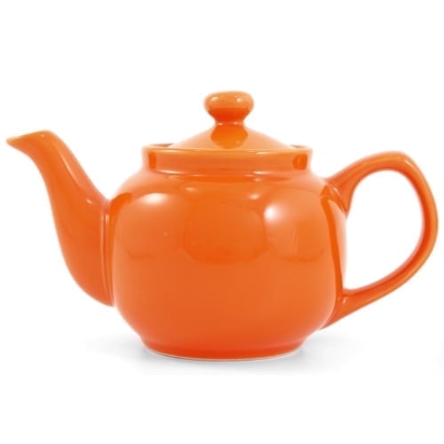 Ashley's Tea 2-Cup Orange Ceramic Dishwasher Safe Teapot - Walmart.com