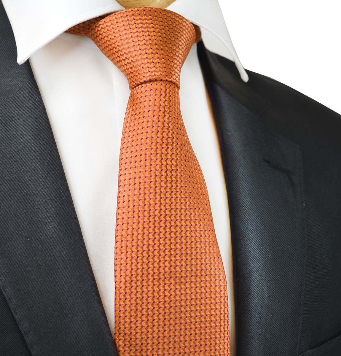 Orange Classic Pin Dot Pattern Men's Ties - Walmart.com