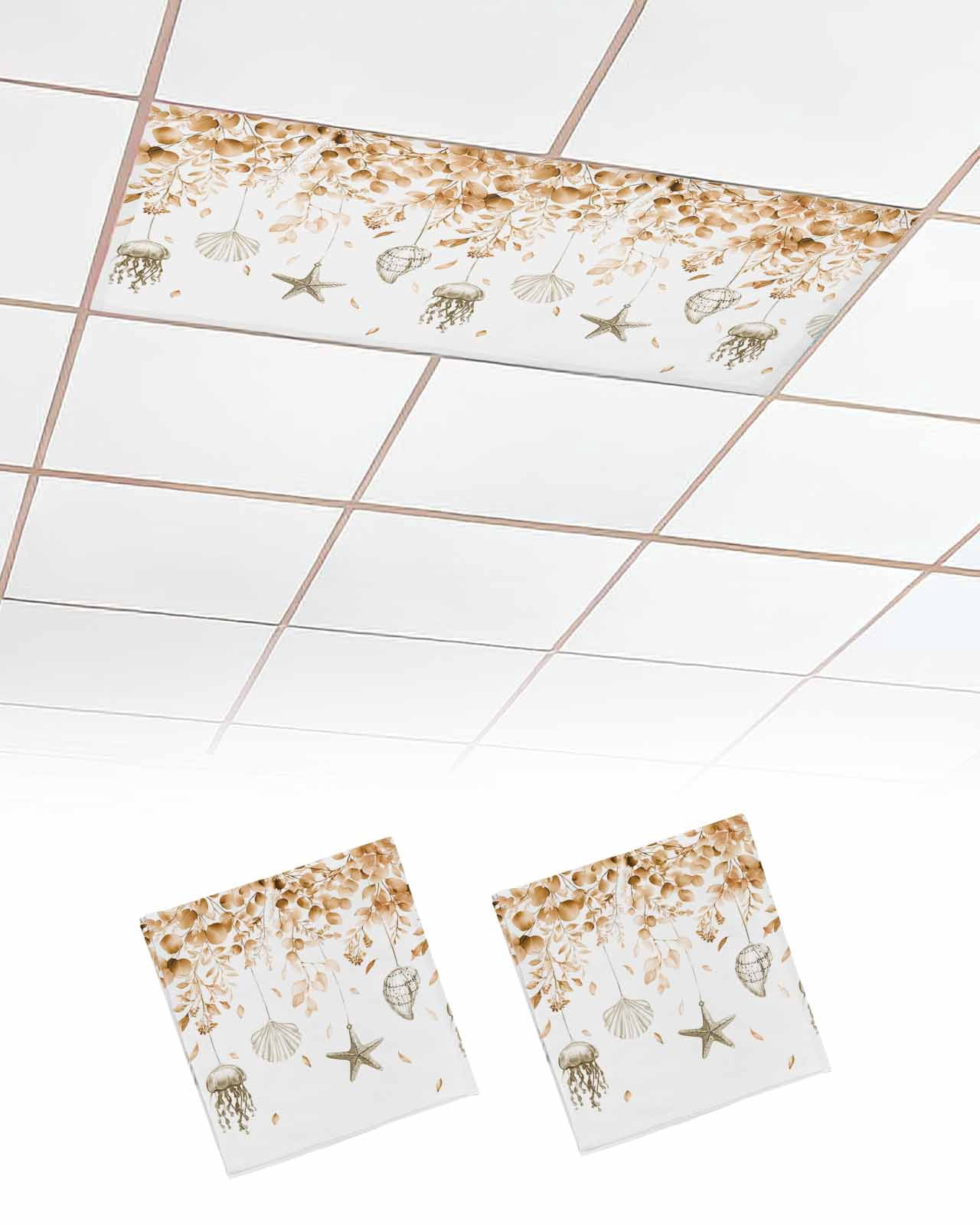 Orange Coastal Fluorescent Light Covers for Ceiling Lights 4x2 feet,2 ...